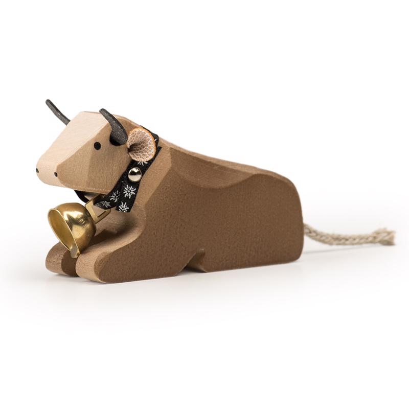 Trauffer Shop - Trauffer Holzspielwaren /Kühe - Cow 1 lying Braunvieh