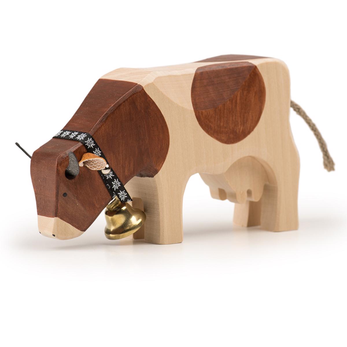 Trauffer Shop - Trauffer Holzspielwaren /Kühe - Cow 2 eating Red-Holstein